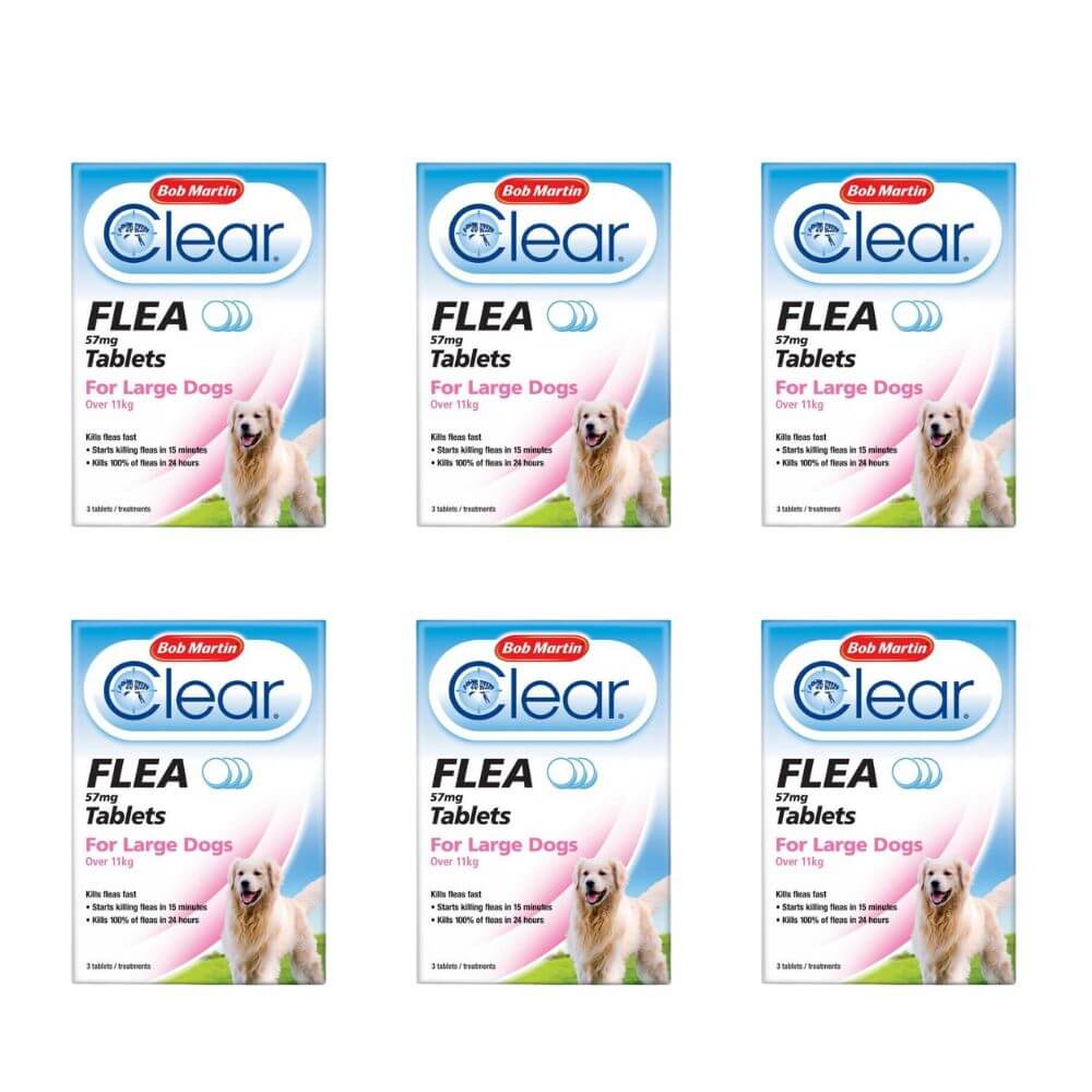 Buy Clear Flea Tablets for Large Dogs x 6 - Percys Pet Products